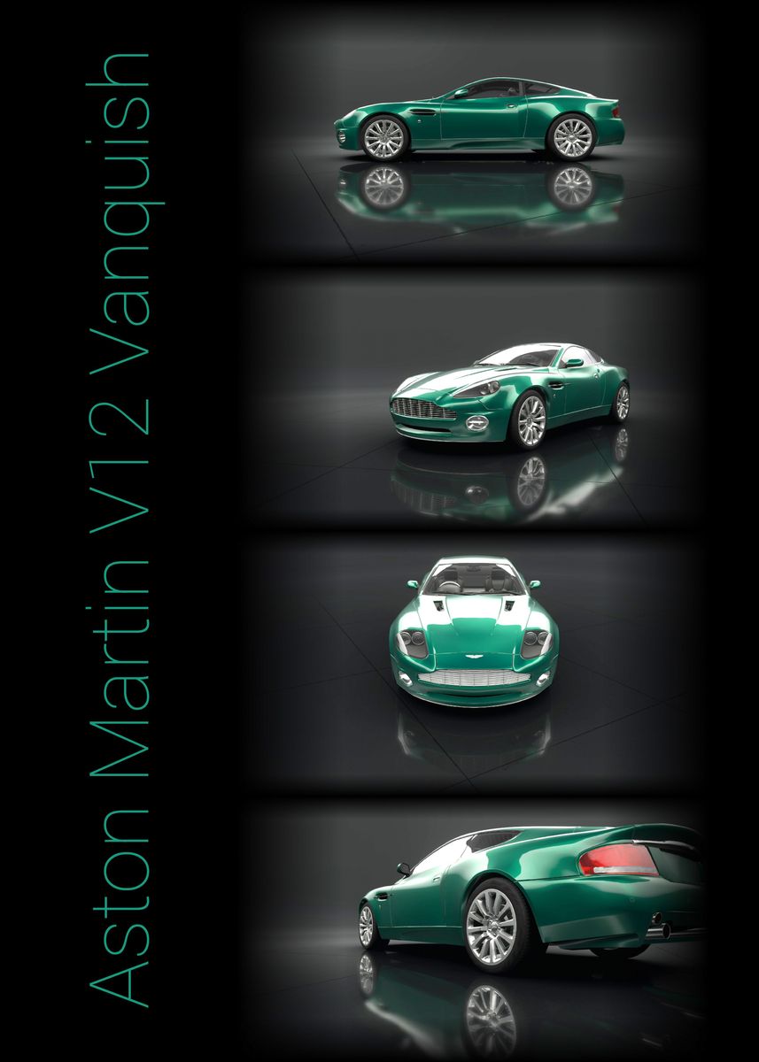 'Aston Martin V12 Vanquish' Poster, picture, metal print, paint by One ...