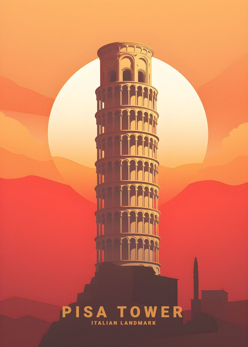'Pisa Tower Italia' Poster, picture, metal print, paint by Dream ...