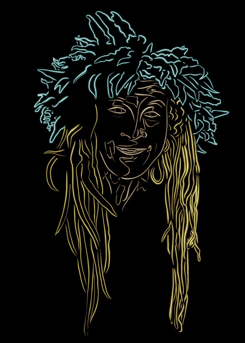 'Bobby Holcomb Neon ' Poster, picture, metal print, paint by Tahiti Art ...