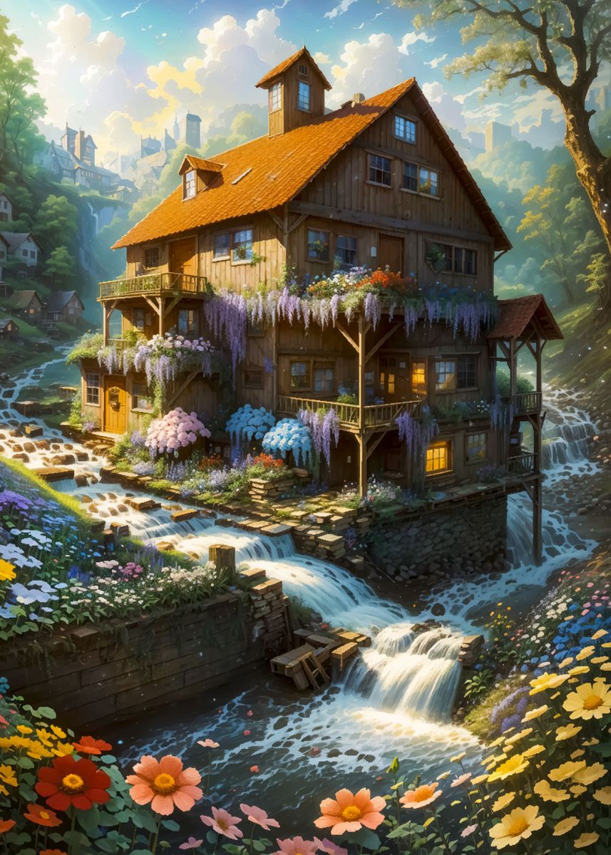 'Little House' Poster, picture, metal print, paint by Diego The ...