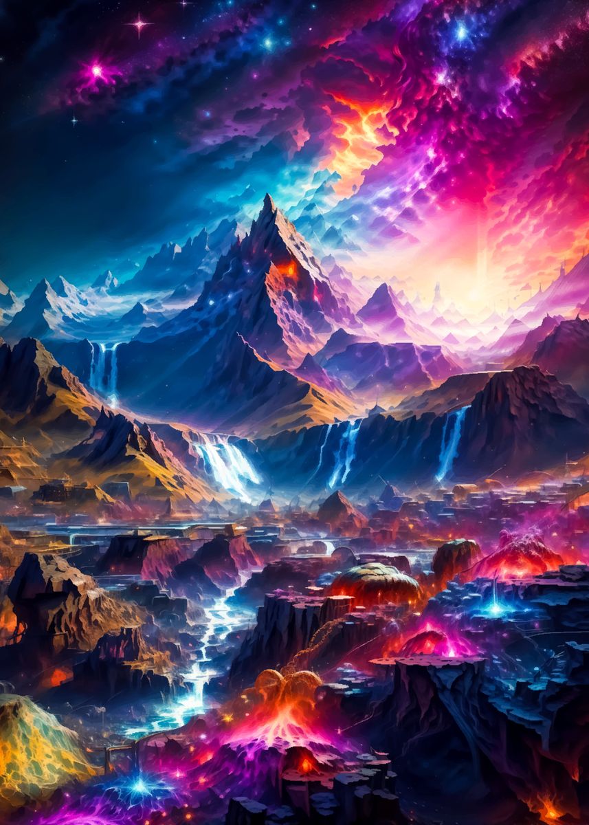 'Sparkling Sky' Poster, picture, metal print, paint by James Garcia ...