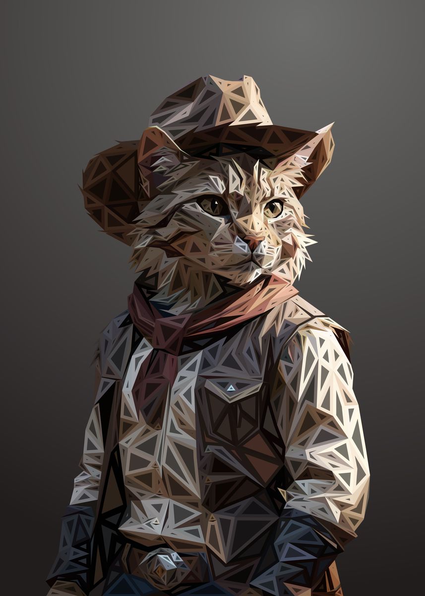 'Lowpoly Anthropomorphic' Poster, picture, metal print, paint by Evanz ...