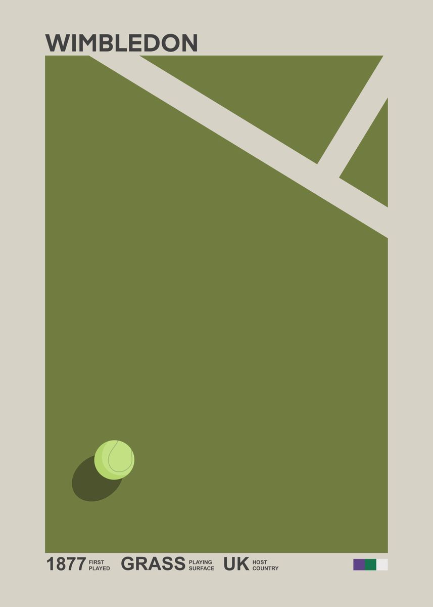 'Wimbledon' Poster, picture, metal print, paint by UNIKORN | Displate