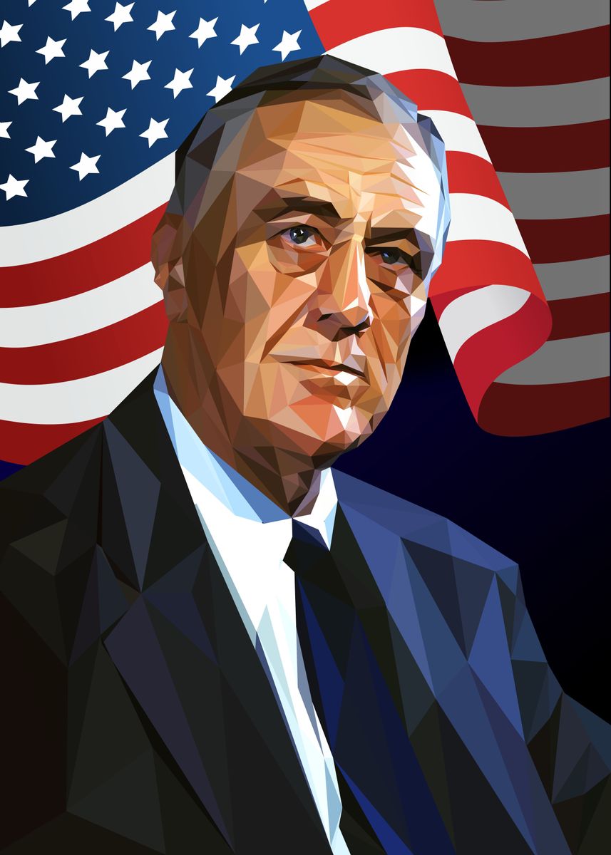 'franklin d roosevelt' Poster, picture, metal print, paint by Artistic ...