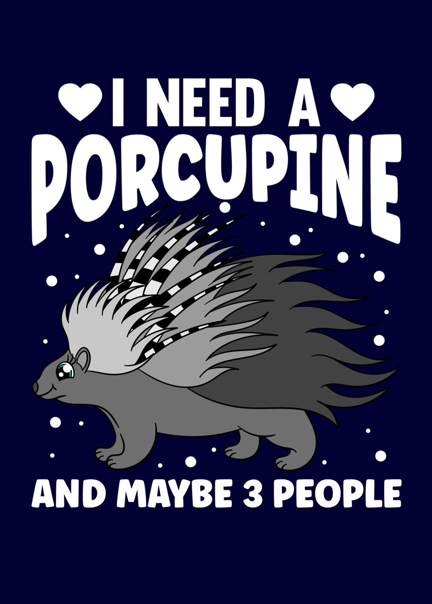 'Cute Porcupine Funny' Poster by MzumO | Displate