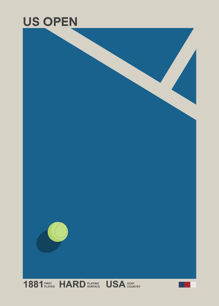 'US Open' Poster, picture, metal print, paint by UNIKORN | Displate