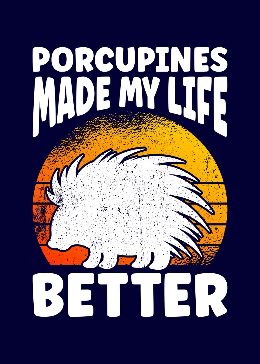 'Cute Porcupine Funny' Poster by MzumO | Displate