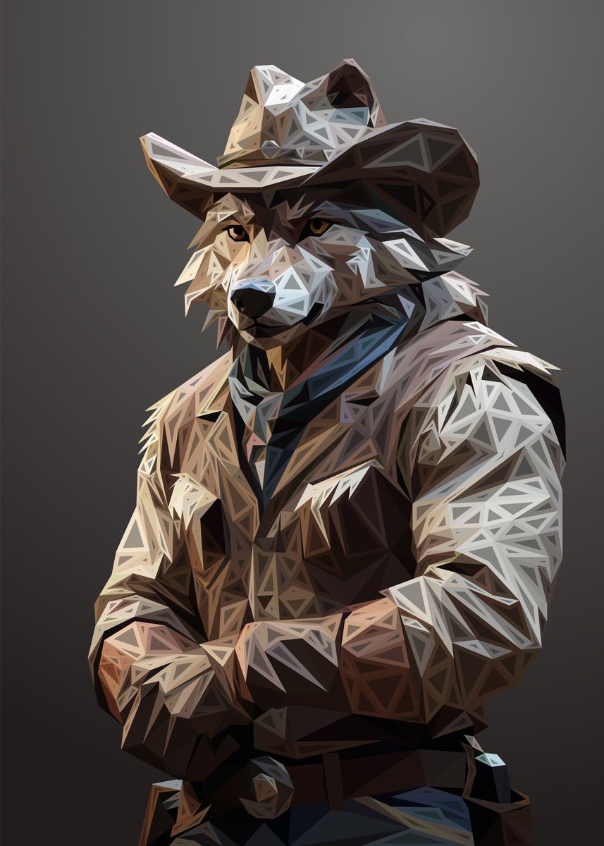 'Low Poly Anthropomorphic' Poster, picture, metal print, paint by Evanz ...