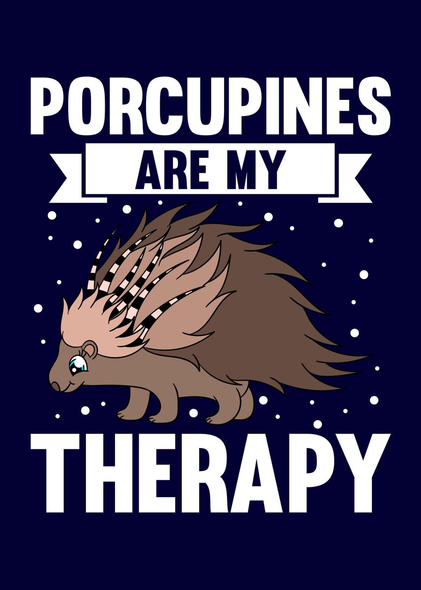 'Cute Porcupine Funny' Poster, picture, metal print, paint by MzumO ...