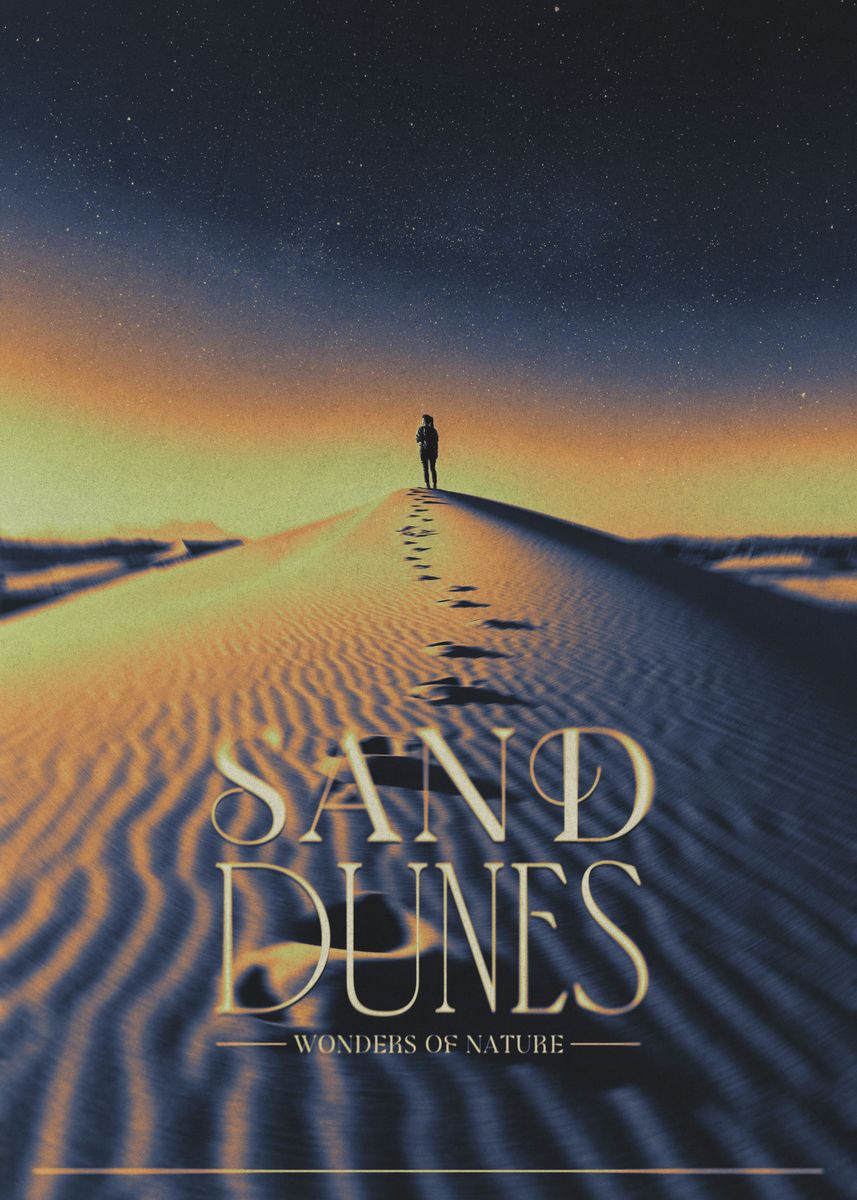 'Sand Dunes' Poster, picture, metal print, paint by Sakumi | Displate