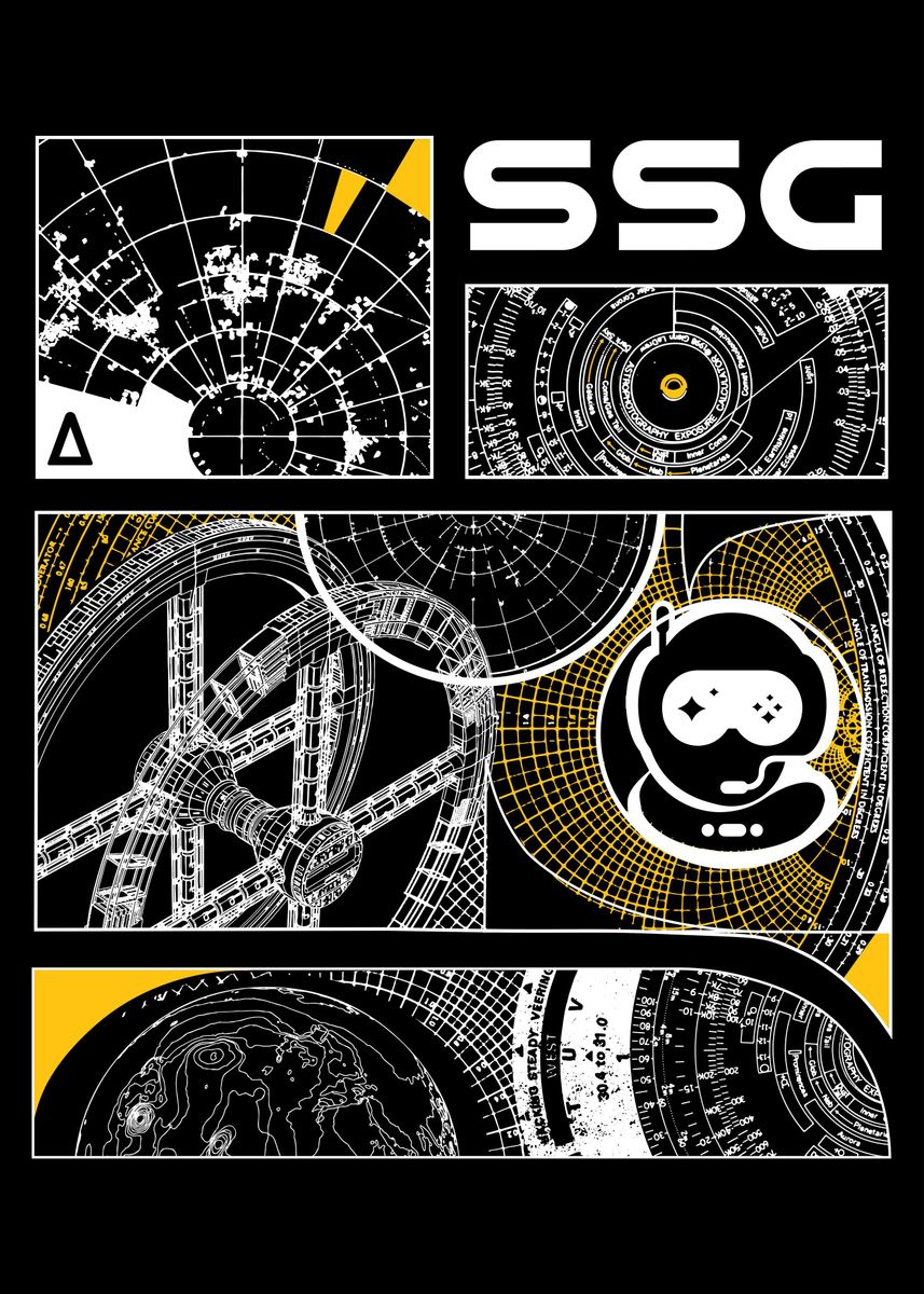 'SSG Mission Poster' Poster, picture, metal print, paint by ...