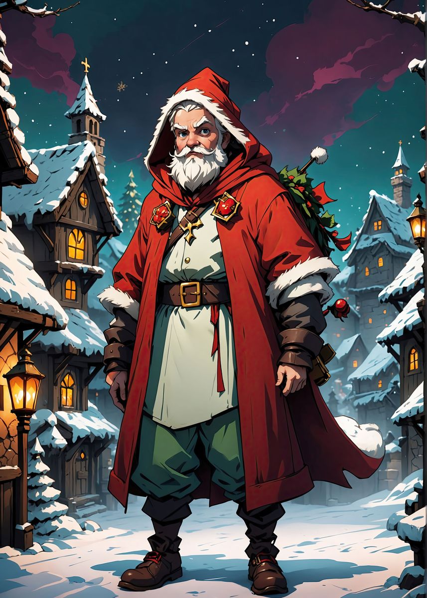 'Mr Santa Claus' Poster, picture, metal print, paint by LP Design and ...