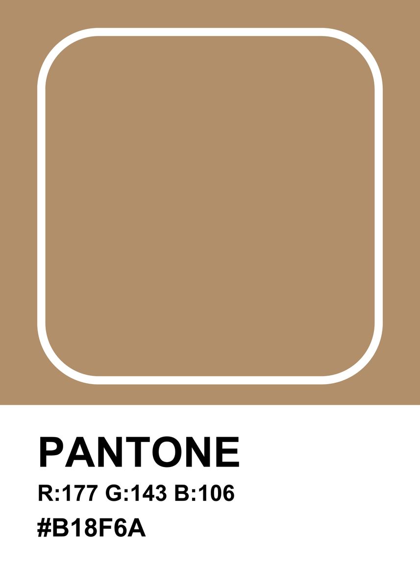 ' Pantone Color iced coffee' Poster, picture, metal print, paint by ...