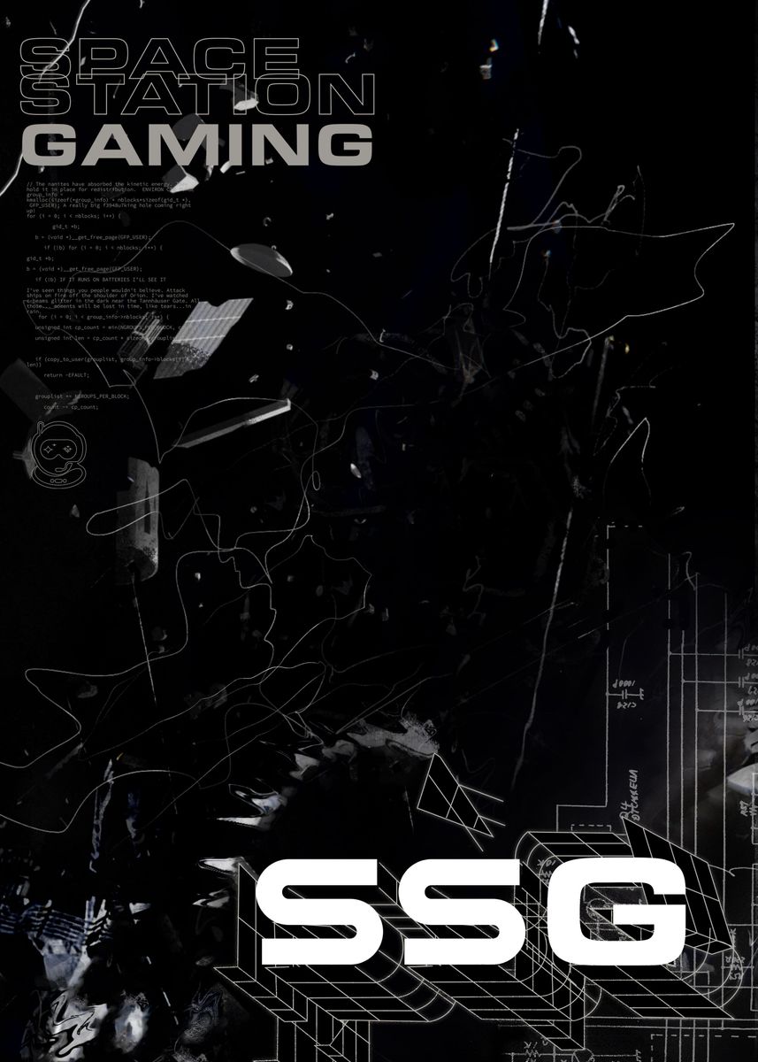 'SSG Space Grid' Poster, picture, metal print, paint by Spacestation ...