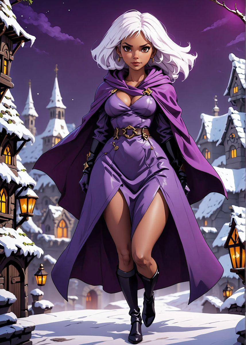 'Ms Violet' Poster, picture, metal print, paint by LP Design and Studio | Displate