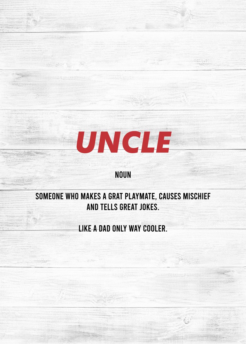 'uncle' Poster, picture, metal print, paint by Top Collection Posters ...