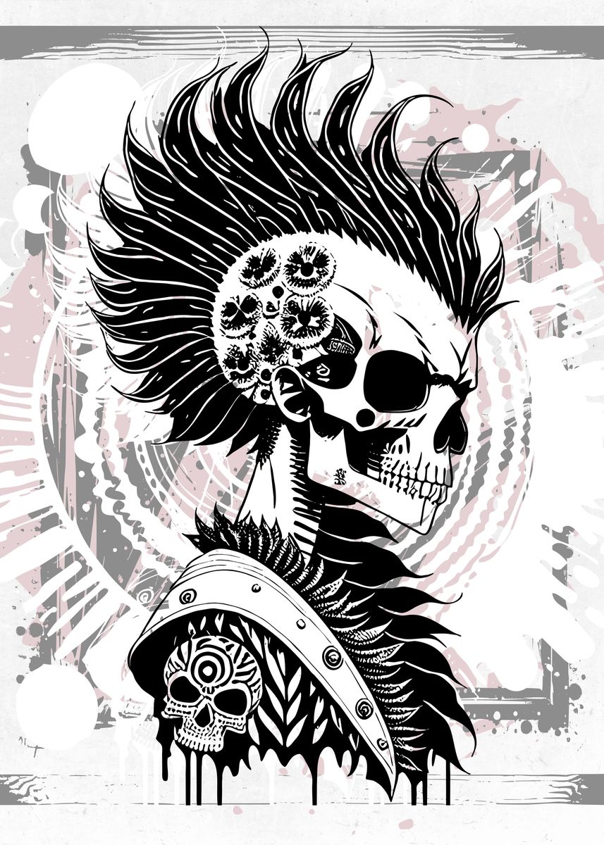 'Psychedelic Forest Punk ' Poster, picture, metal print, paint by Ilya ...