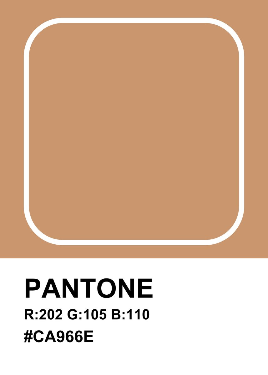 'Cappuccino Pantone Color' Poster, picture, metal print, paint by gani ...