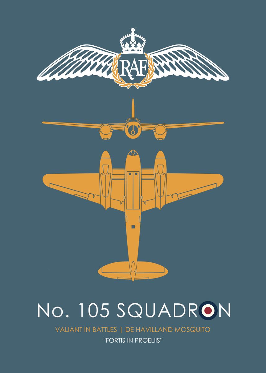'105 Squadron' Poster, picture, metal print, paint by RogueDesign ...