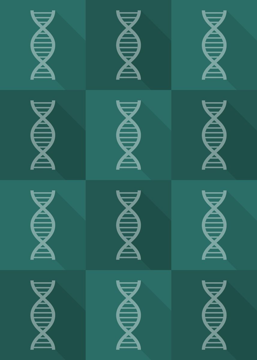 'DNA Science Icons Pop Art' Poster, picture, metal print, paint by ...