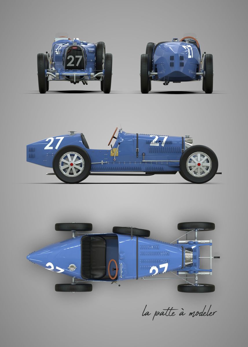 'Bugatti Type 35' Poster, picture, metal print, paint by ...