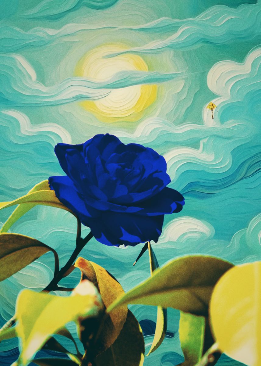 'Blue Rose' Poster, picture, metal print, paint by ridho suhada | Displate