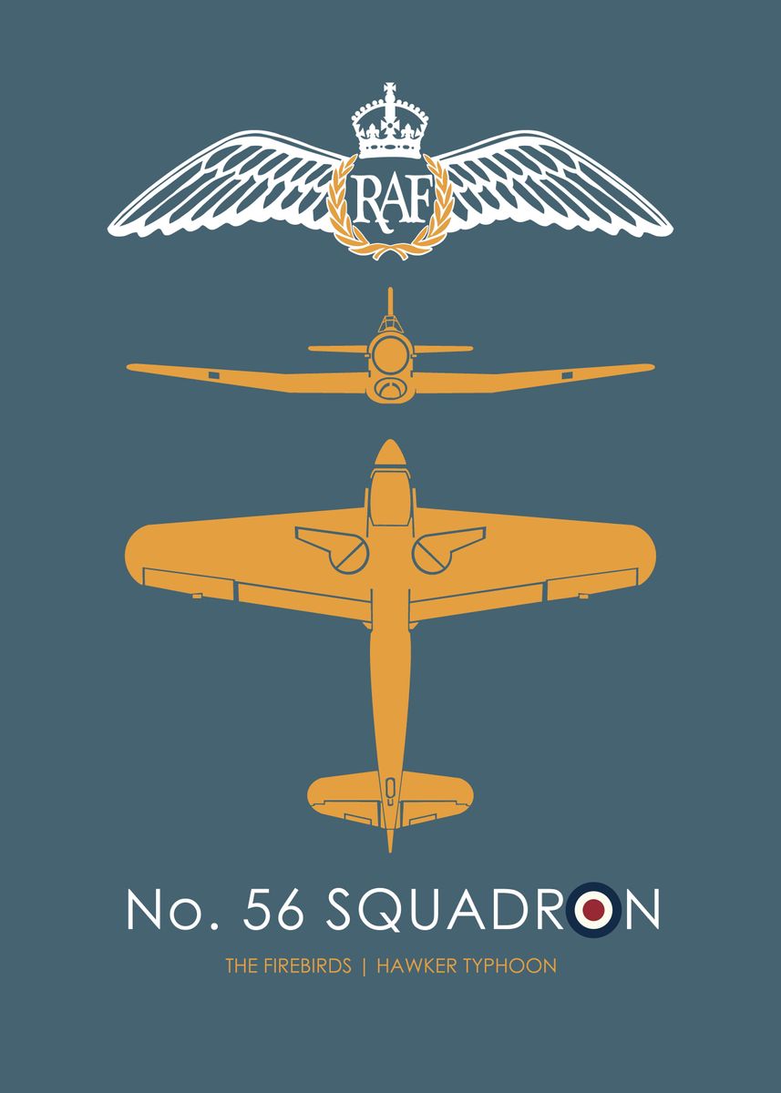 '56 Squadron' Poster, picture, metal print, paint by RogueDesign | Displate