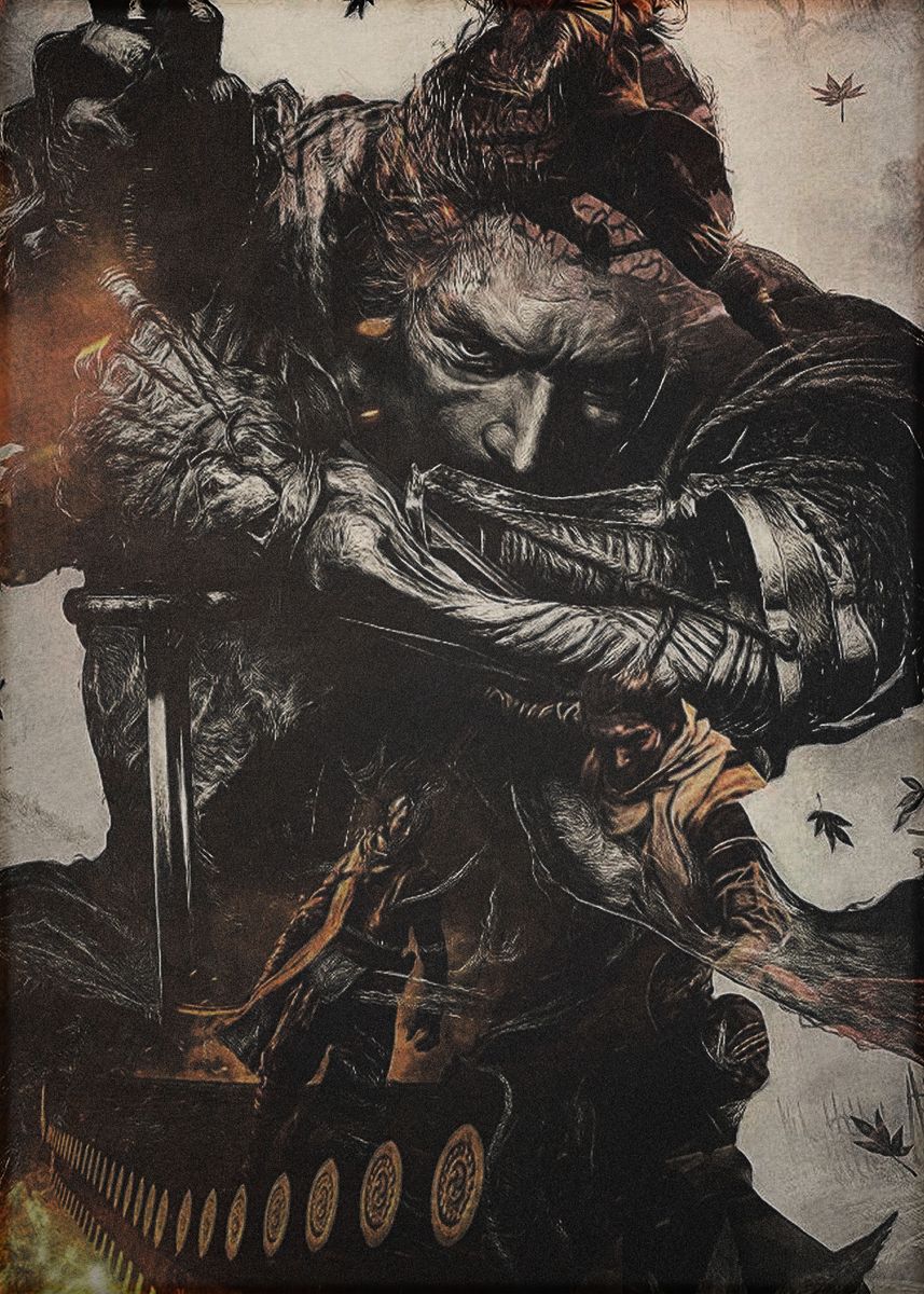 'sekiro' Poster, picture, metal print, paint by Keps | Displate