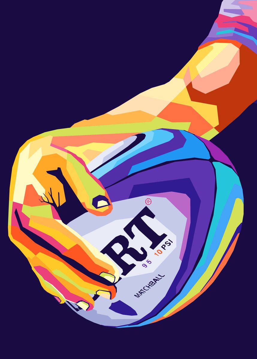 'Rugby Pop Art' Poster, picture, metal print, paint by Zeet Art | Displate