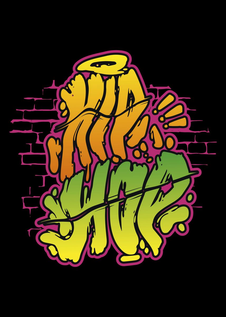 'Hip Hop Graffiti' Poster, picture, metal print, paint by Adam | Displate