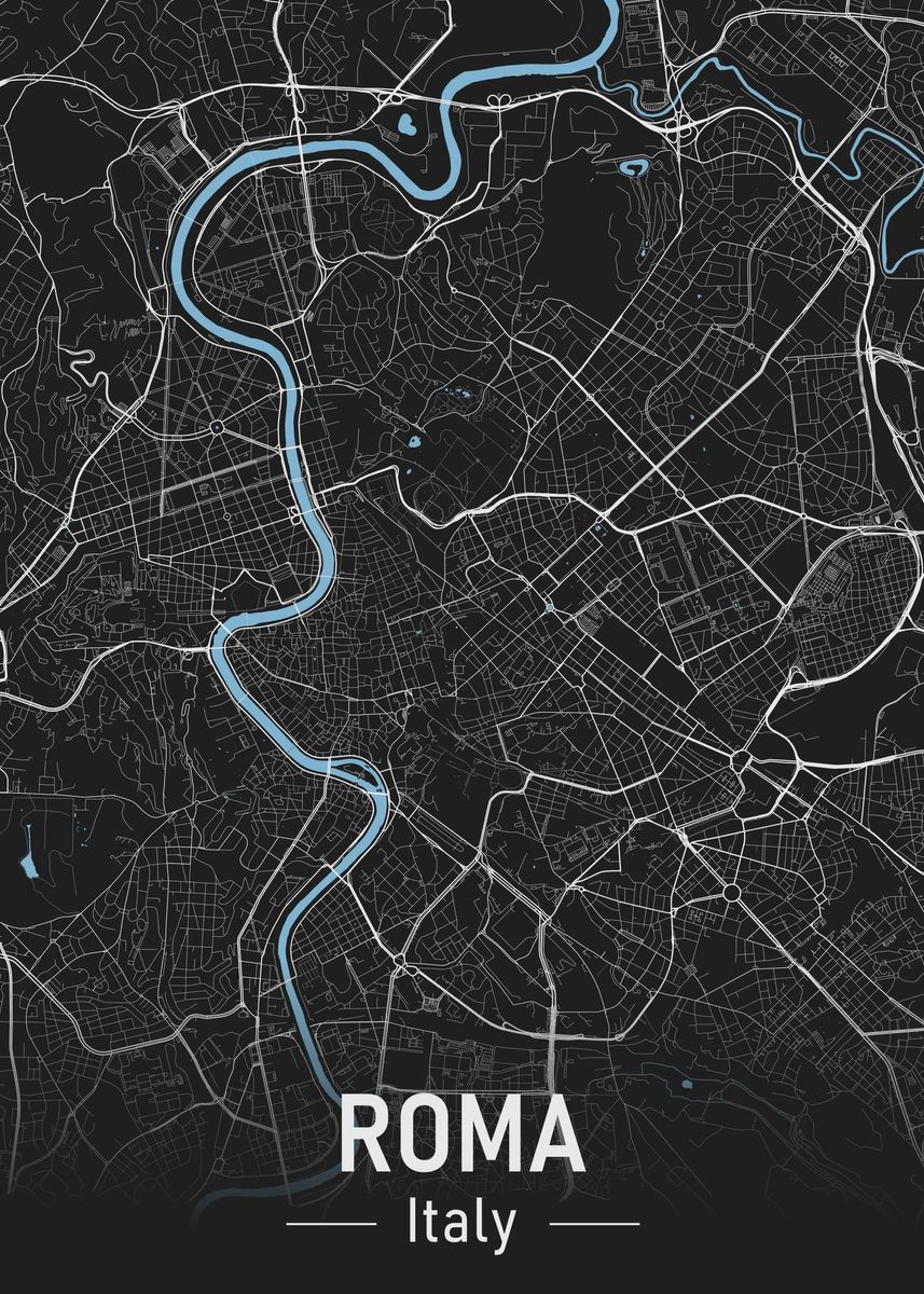 'Rome Dark' Poster, picture, metal print, paint by TomGeo | Displate