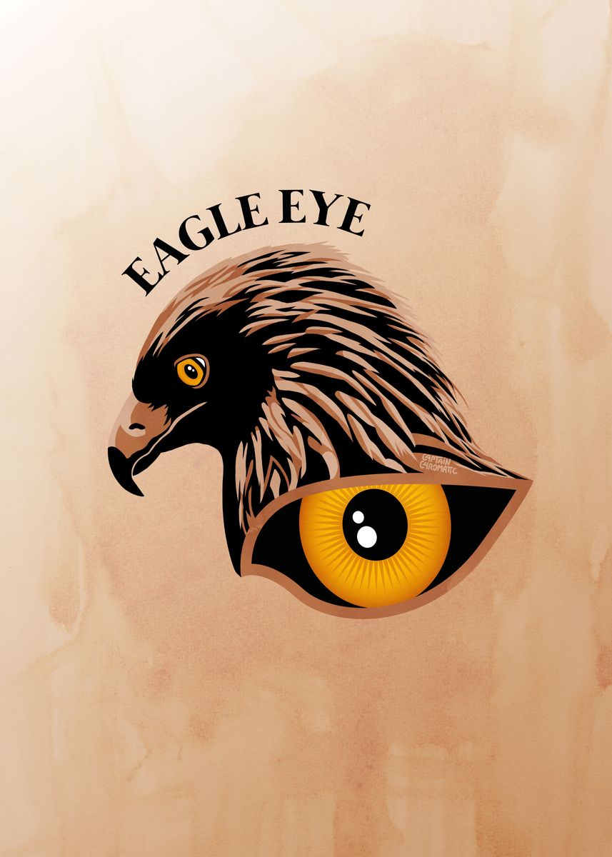 'Eagle eye' Poster, picture, metal print, paint by Captain Chromatic ...
