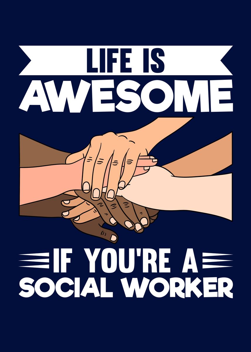 'Social Workers' Poster, picture, metal print, paint by MzumO | Displate