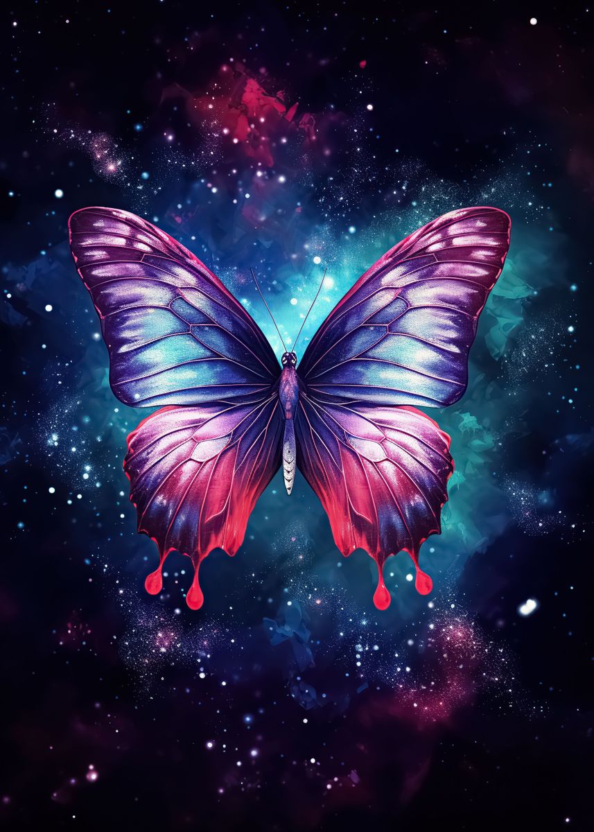 'Magical butterfly' Poster, picture, metal print, paint by Dat Luong | Displate