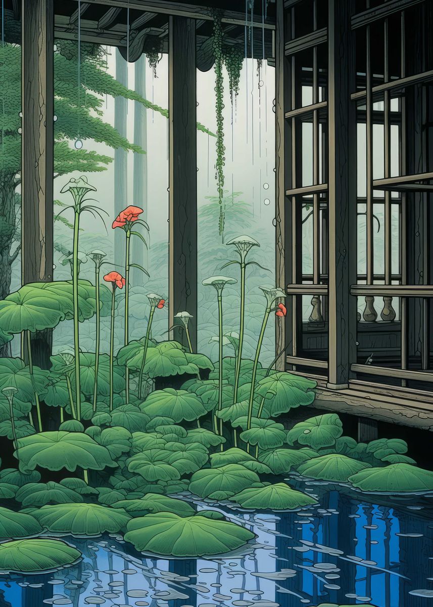 'Floral Japanese Painting' Poster, picture, metal print, paint by Mason ...