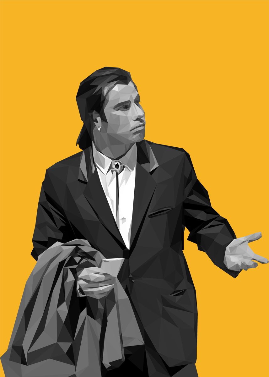 'confusing travoclta meme' Poster, picture, metal print, paint by ...