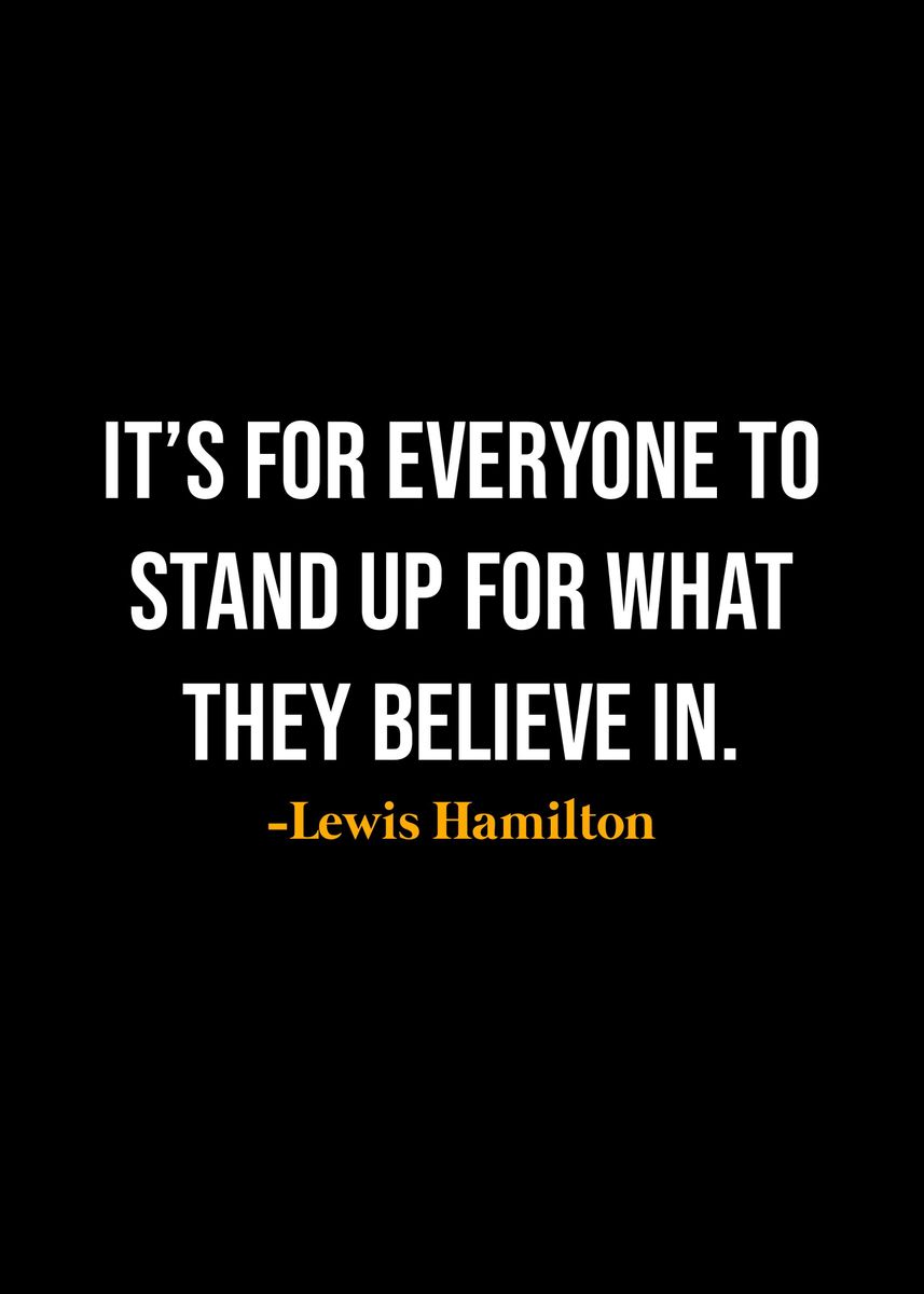 'Lewis Hamilton Quotes ' Poster, picture, metal print, paint by KAGE ...