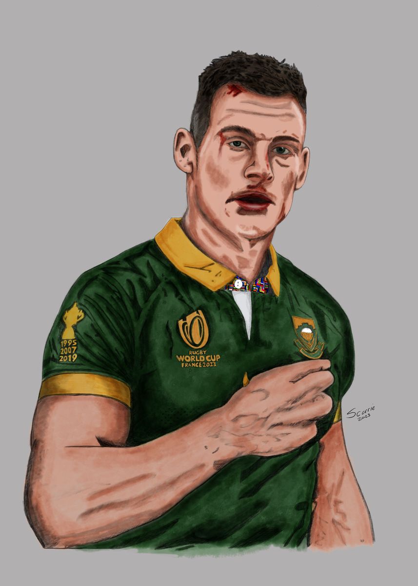 'Jesse Kriel vs France 2023' Poster, picture, metal print, paint by ...