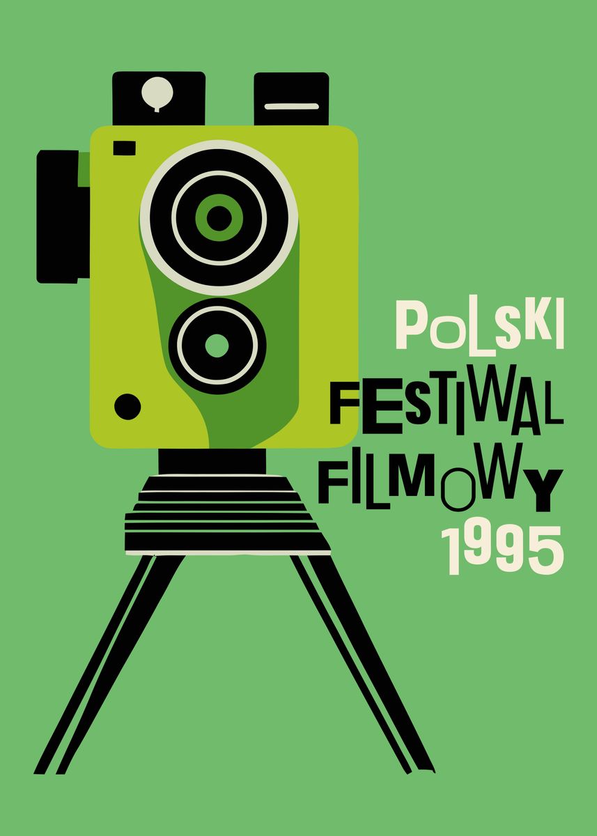 '1995 Polish Film Festival' Poster, picture, metal print, paint by BluePinkPanther | Displate