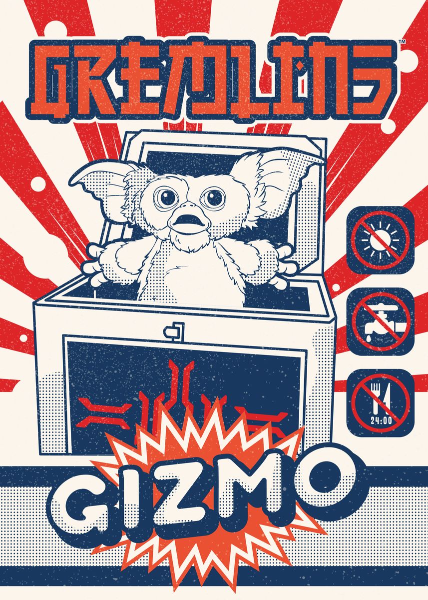 'Gizmo Toy' Poster, picture, metal print, paint by Gremlins | Displate