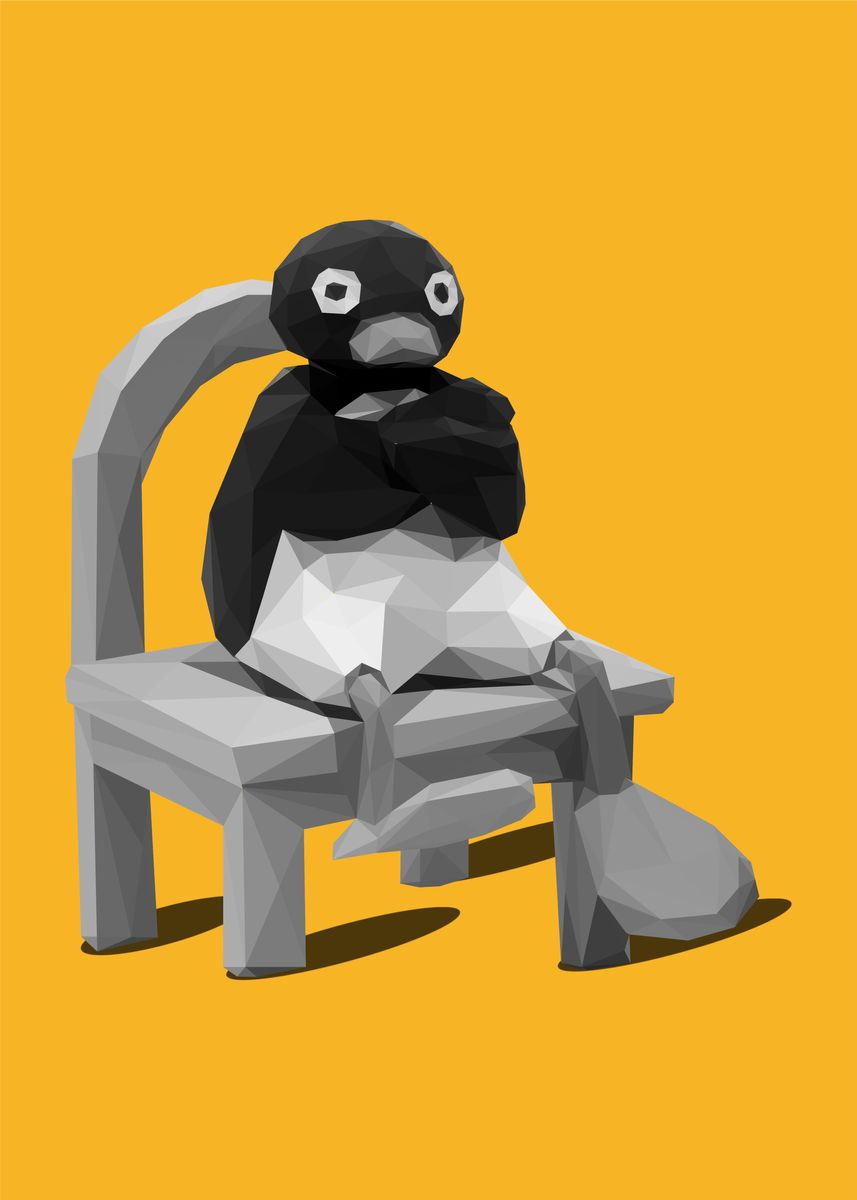 'angry pingu meme' Poster, picture, metal print, paint by Limited ...