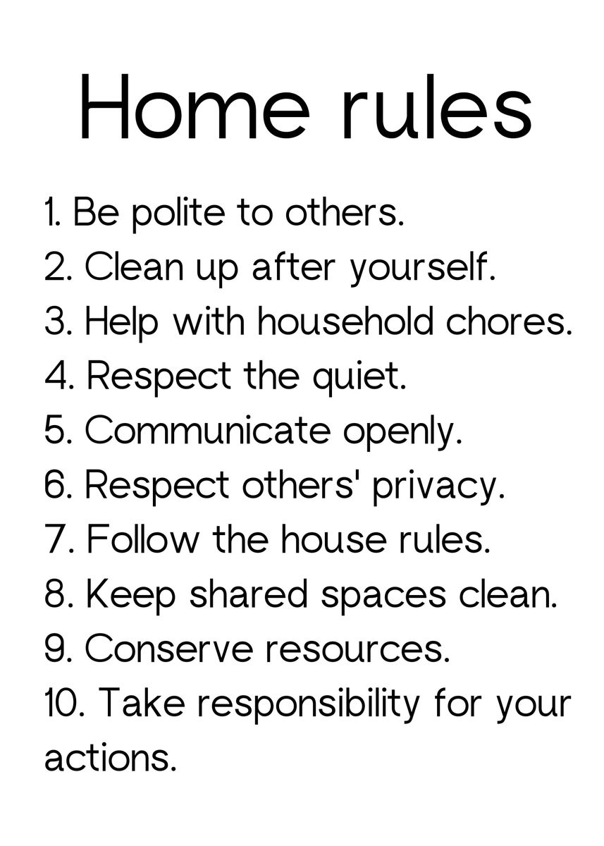 'home rules' Poster, picture, metal print, paint by teehowa timlset ...