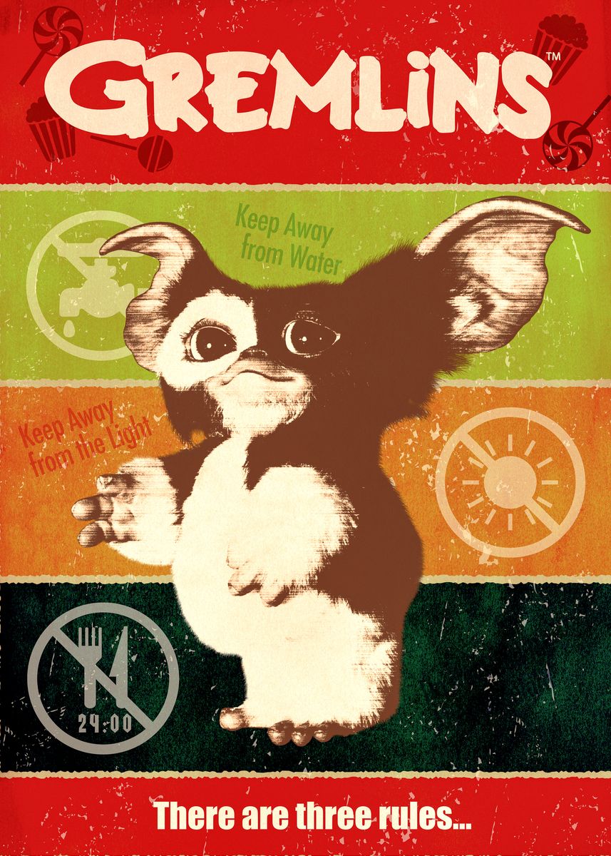 'There Are Three Rules' Poster, picture, metal print, paint by Gremlins ...