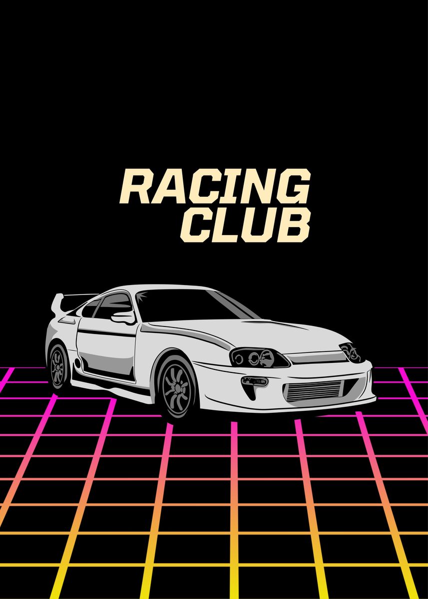 'Racing Club' Poster, picture, metal print, paint by Poster Collections ...