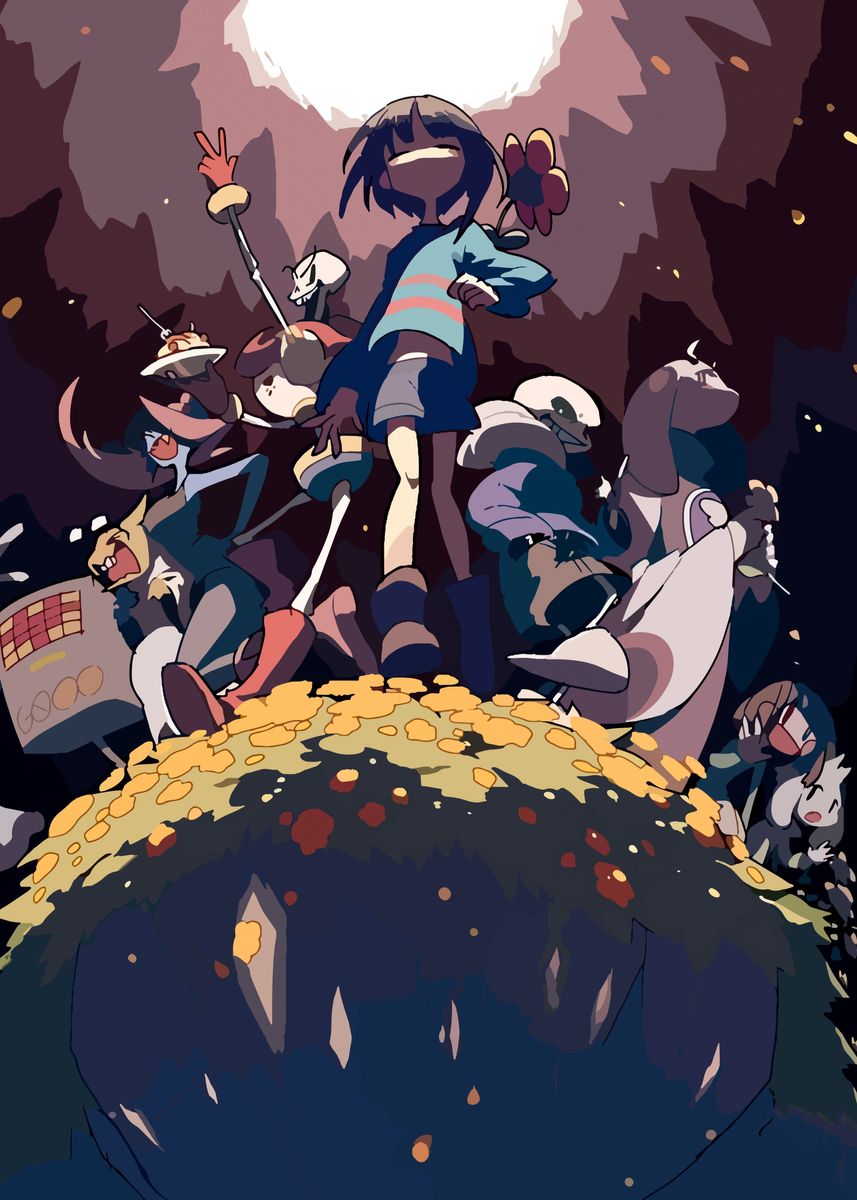'Undertale game' Poster, picture, metal print, paint by Quinle | Displate