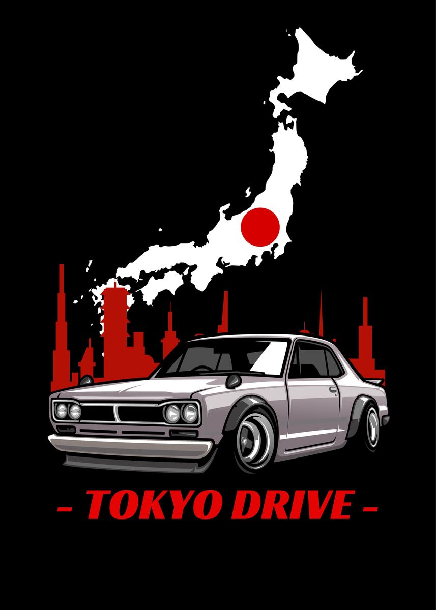 'Tokyo Drive' Poster, picture, metal print, paint by Poster Collections ...
