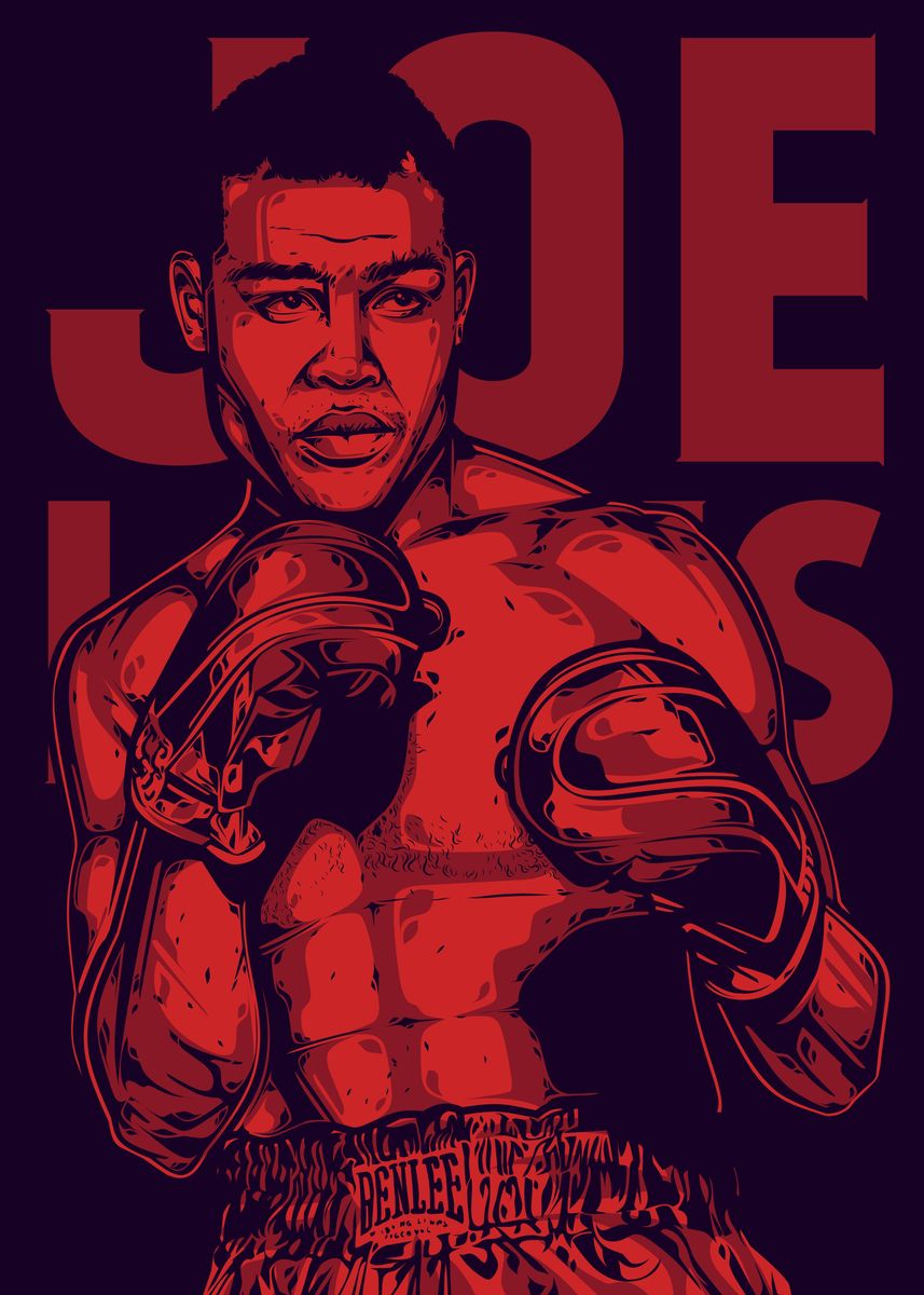 'Joe Louis' Poster, picture, metal print, paint by Adriel Vector | Displate