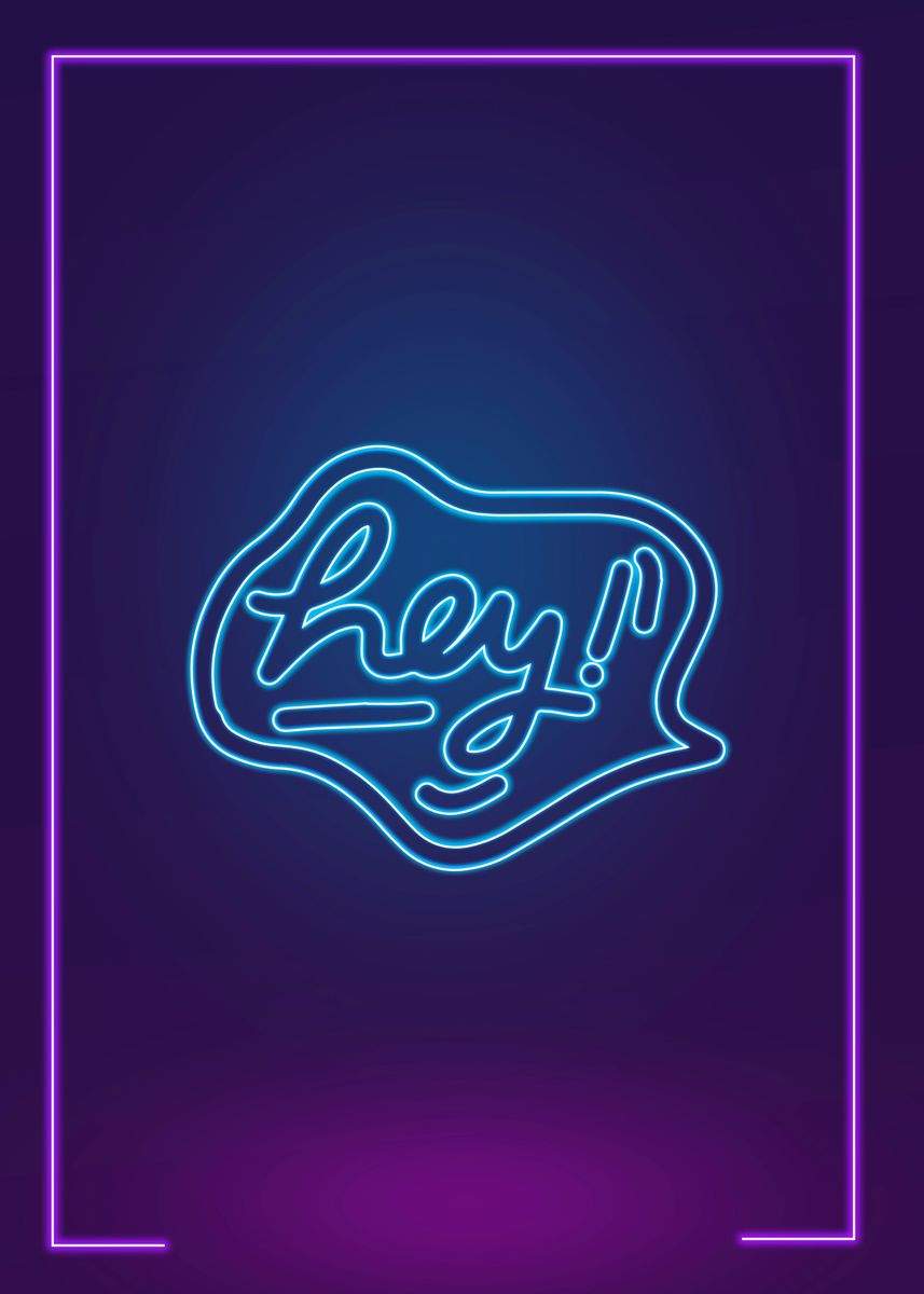 'Hey' Poster, picture, metal print, paint by Trending Collections ...