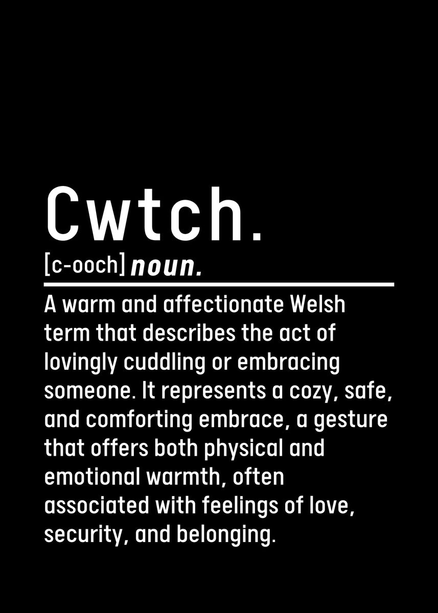 'Cwtch' Poster, picture, metal print, paint by Wezt Studio | Displate