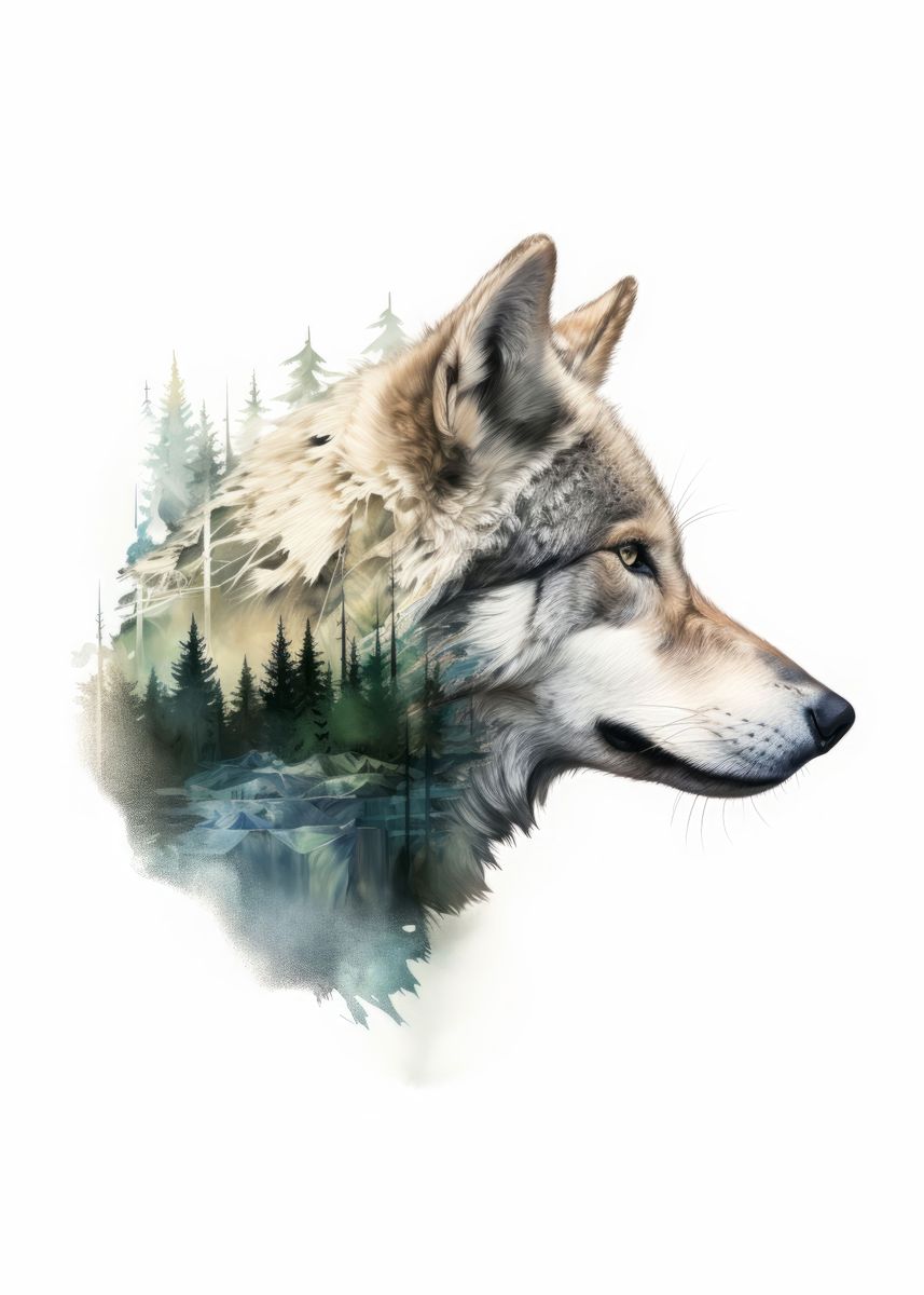 'Wolf' Poster by Graphics GC | Displate